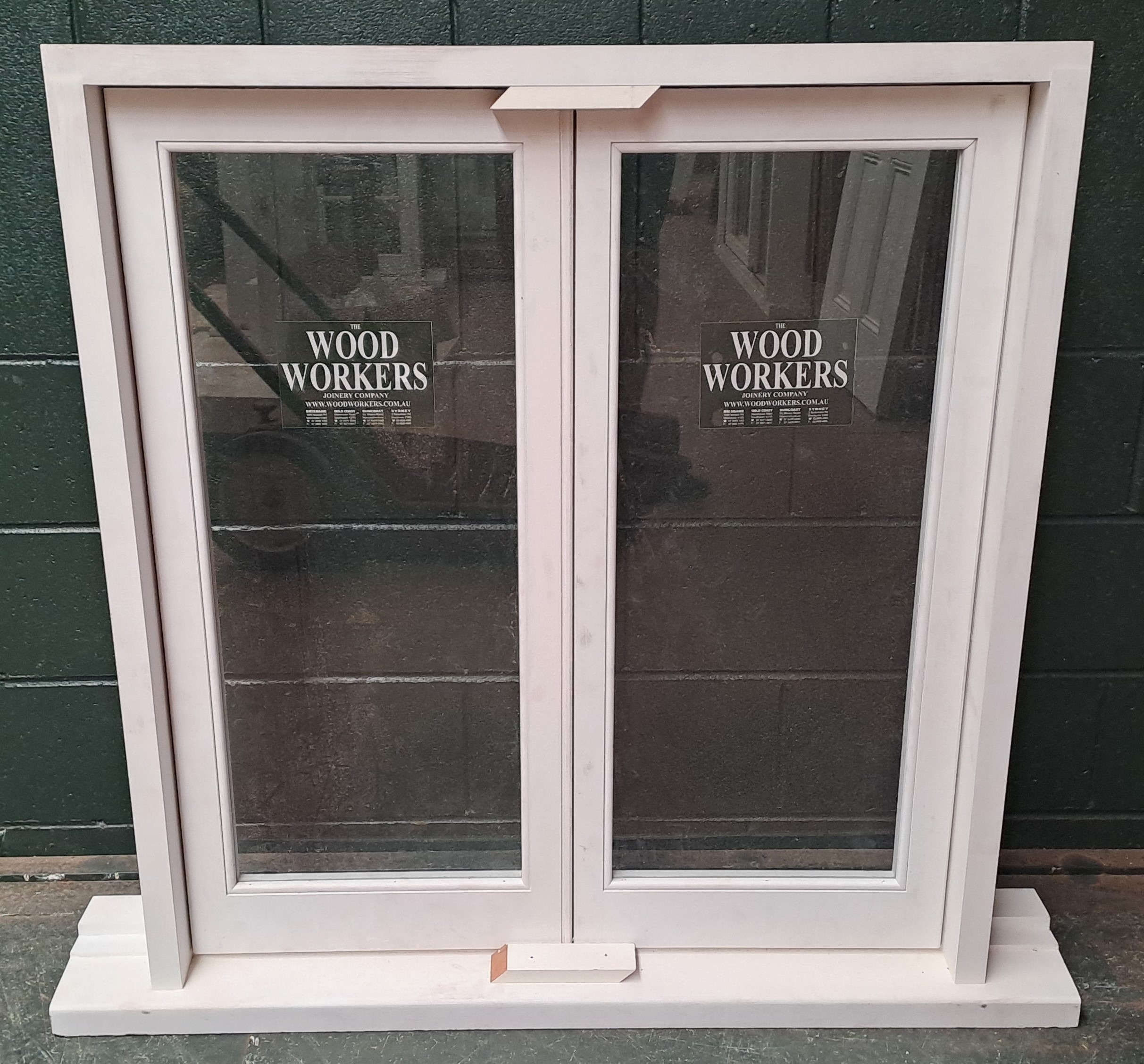 1500high x 600wide 2light doublehung window clear glazed white primed ...